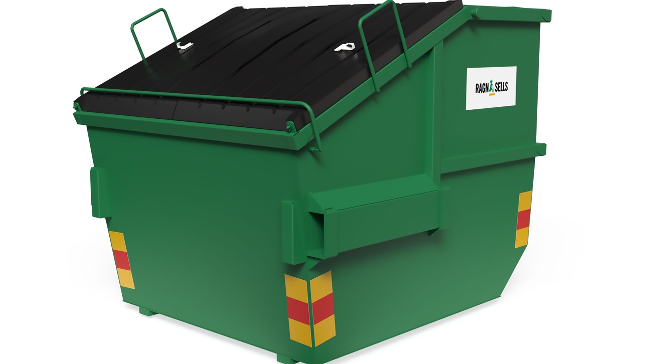 6 - 10 m3 container som töms på plats